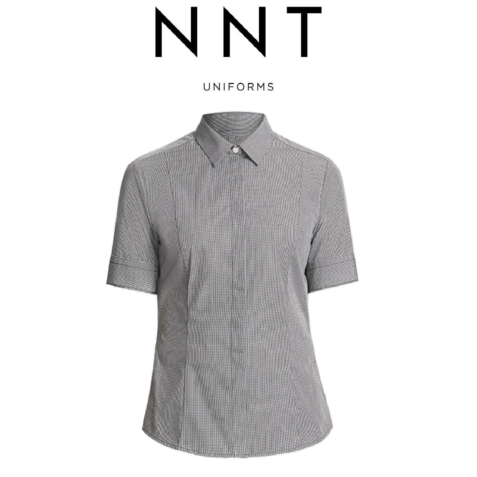 NNT Womens Check Short Sleeve Formal Shirt Breathable Business Shirts ...